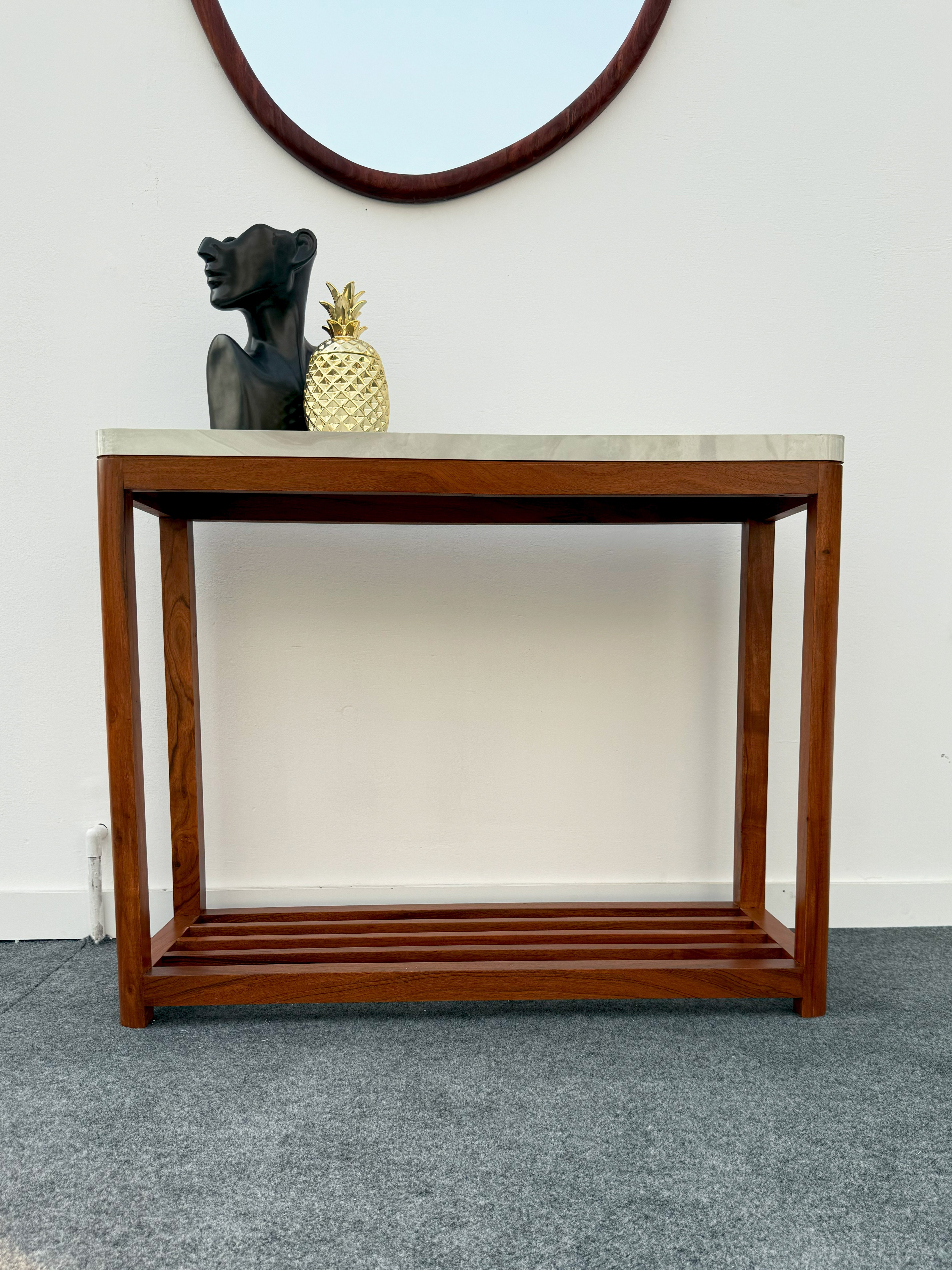 Clean Silent Timber Hallway Table – Solid Wood Console | Zabbi Home